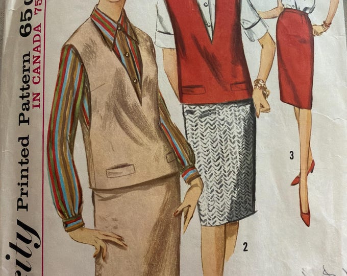 60s Pattern Simplicity 5601 Pattern Antique Vintage Original Skirt ...
