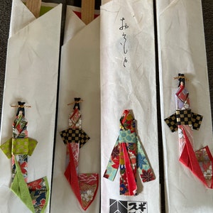 Oriental Folded Paper Pic Chop Sticks Great Mixed Media Paper Ephemera ...