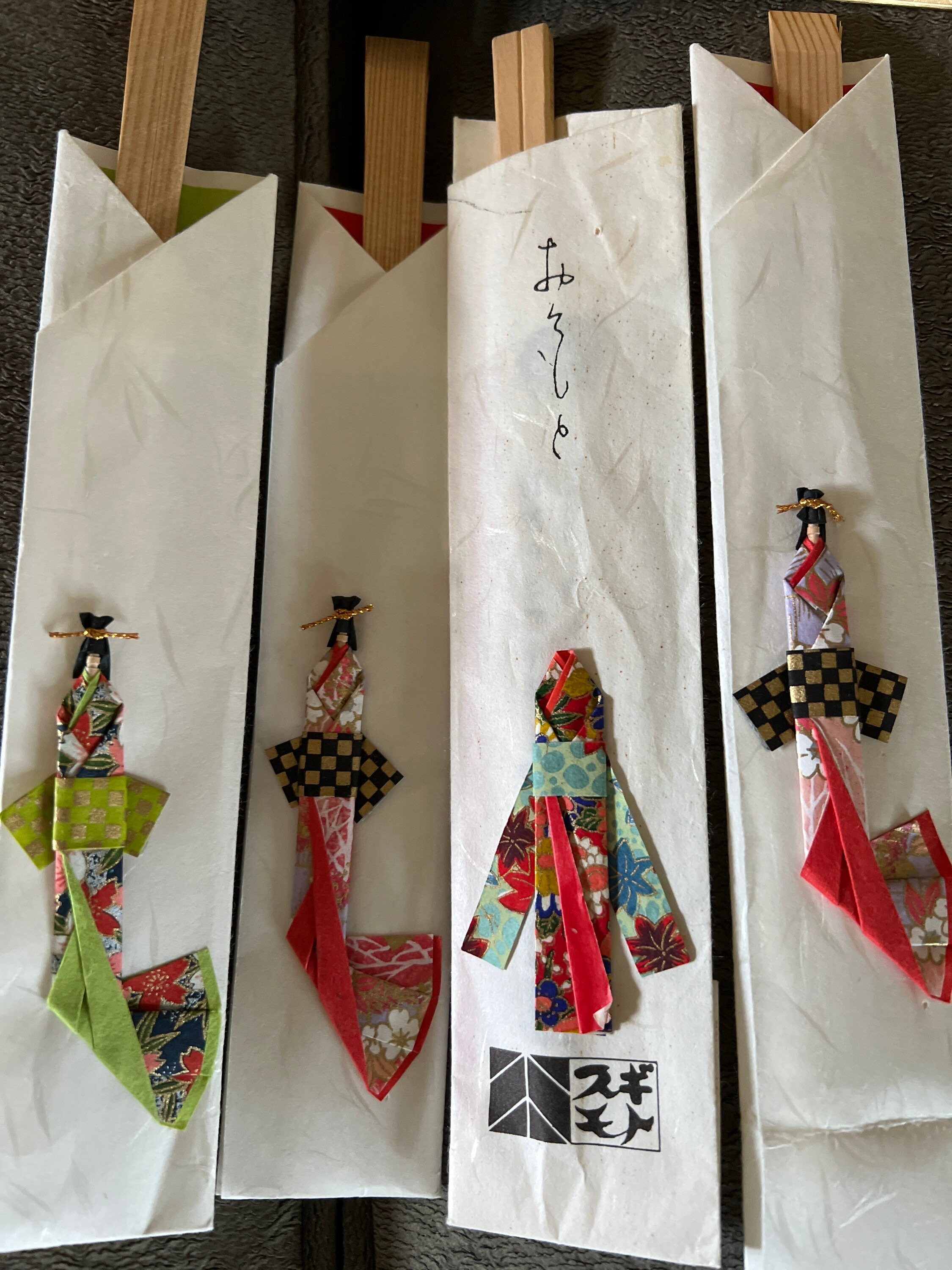 Oriental Folded Paper Pic Chop Sticks Great Mixed Media Paper Ephemera ...