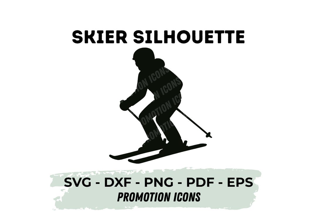 Skis Silhouette SVG | Skiing Clipart | Winter Sports SVG | Ski Png Dxf ...