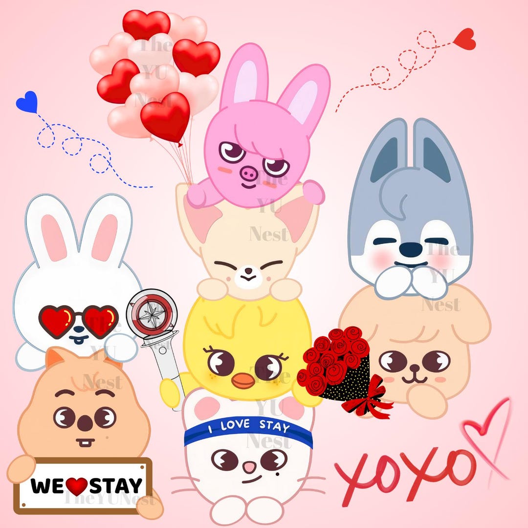 Stray Kids Skzoo Fan LOVE Clipart PNG, Kpop Printable Stickers, Digital ...