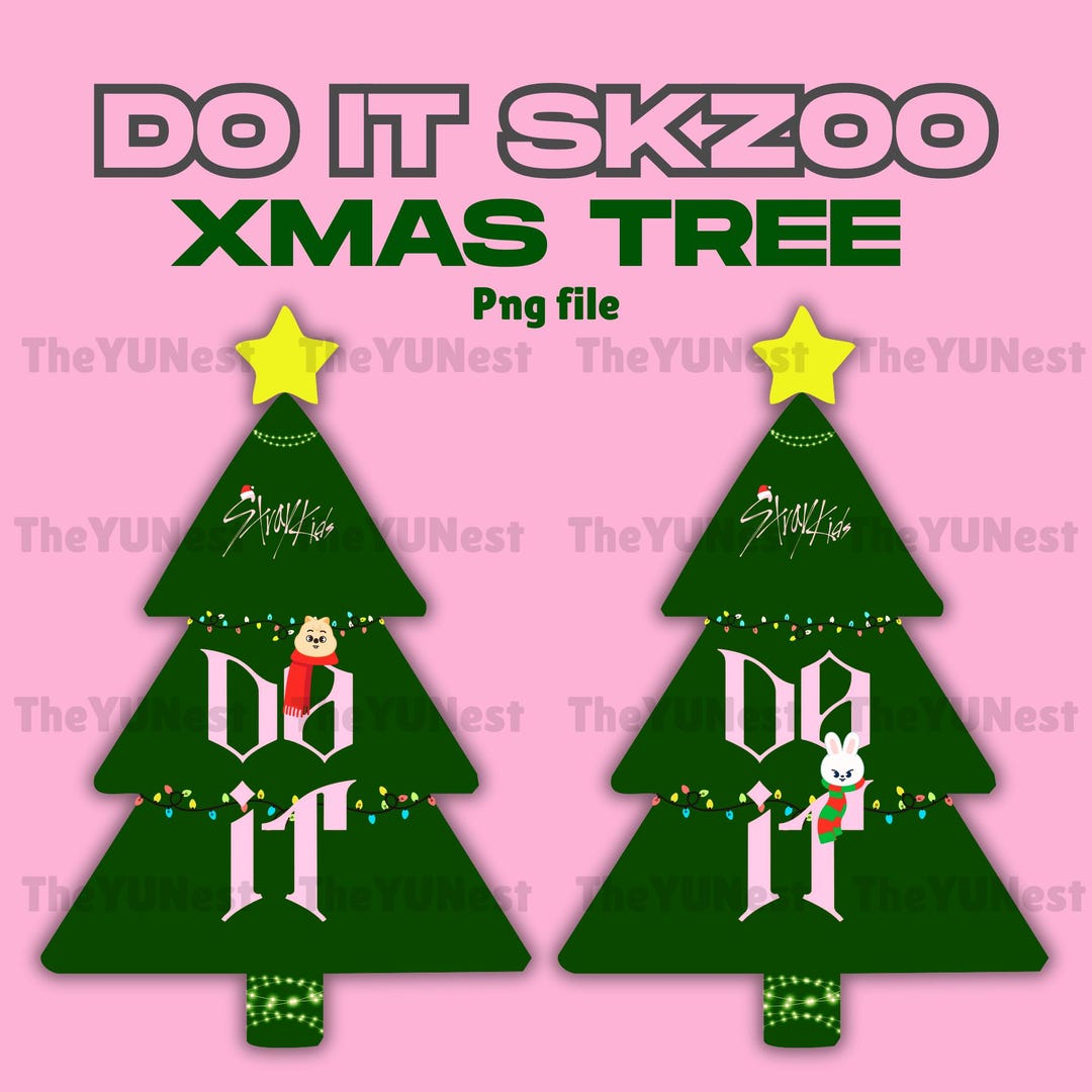 Stray Kids DO IT Album Skzoo Christmas Tree Sticker Clipart, PNG File ...