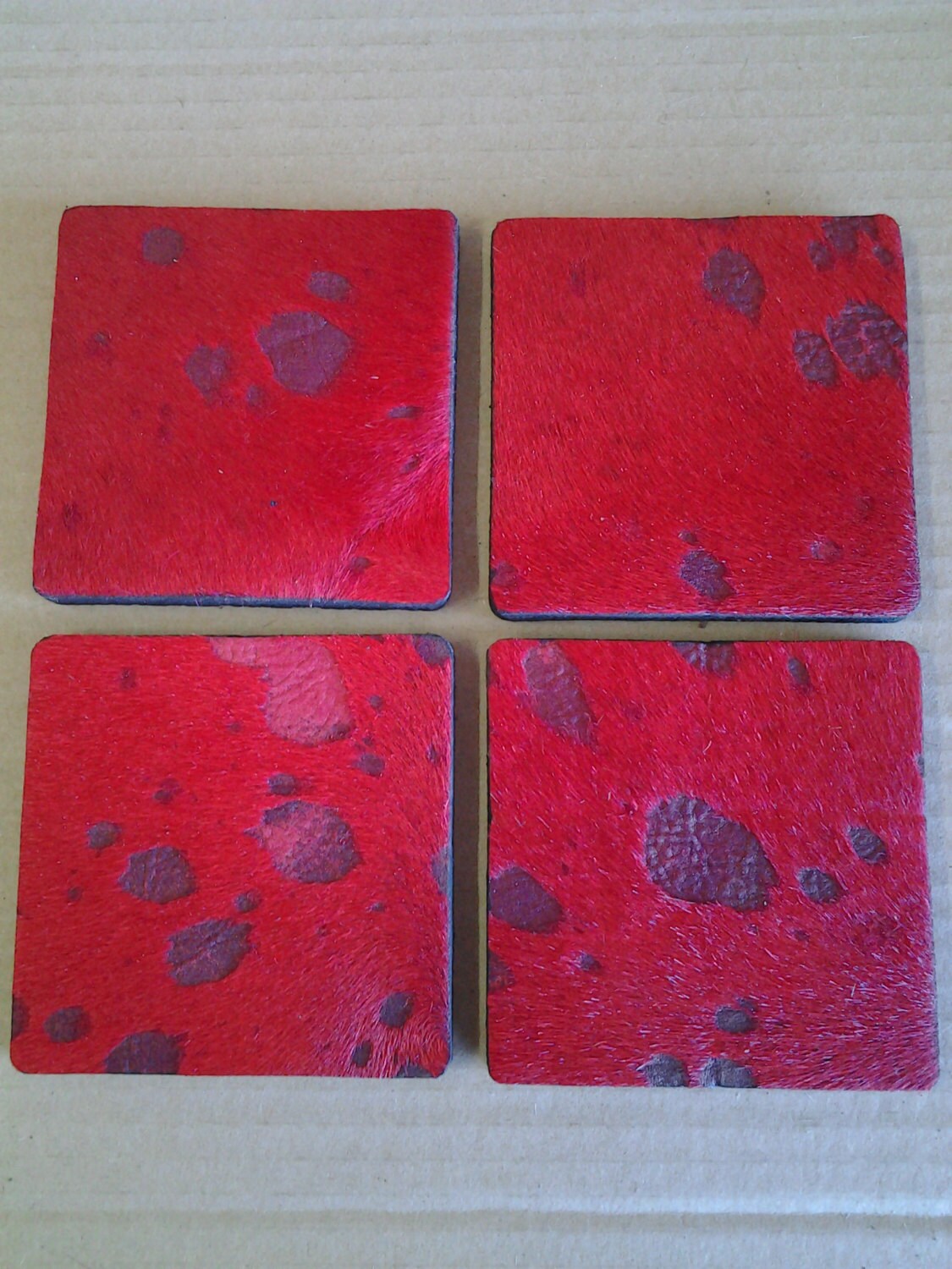 Hair on Hide Coasters - Etsy