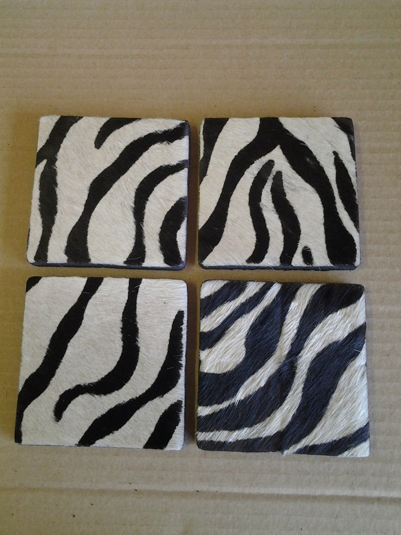 Hair on Hide Coasters - Etsy