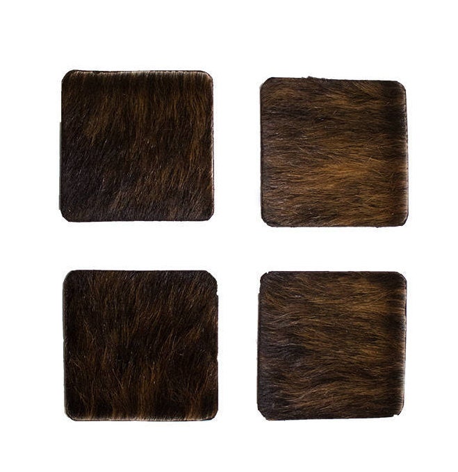Hair on Hide Coasters - Etsy
