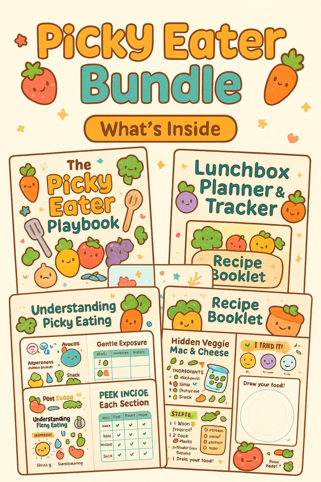 Picky Eater Guide Bundle, Recipe Booklet, Lunchbox Planner (digital) - Etsy