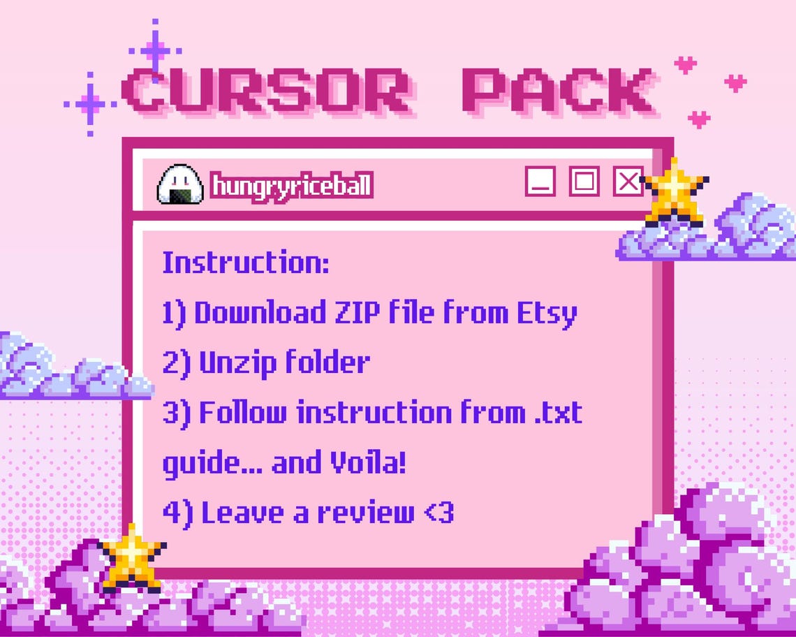 Kawaii Pink Mouse Cursors Pack | 16 Designs | Full Aesthetic Cozy Cute ...