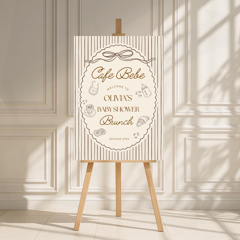Welcome to Cafe Bebe Sign - Etsy Canada