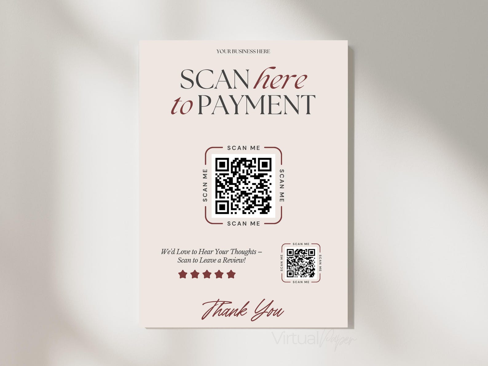 Scan to Pay Sign, Scan to Pay Template, QR Code Payment Sign, Payment ...