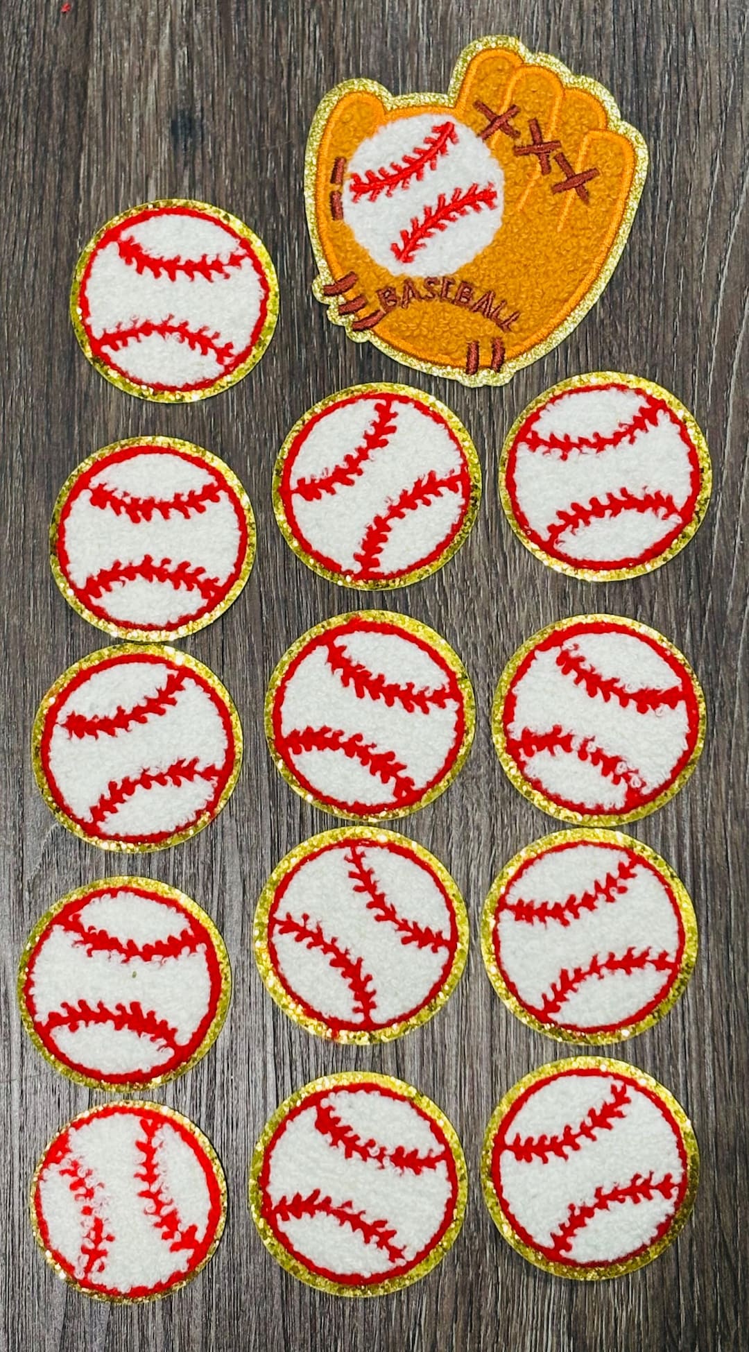 Chenille Baseball Iron on Patch, Chenille Baseball Glove Iron on Patch ...
