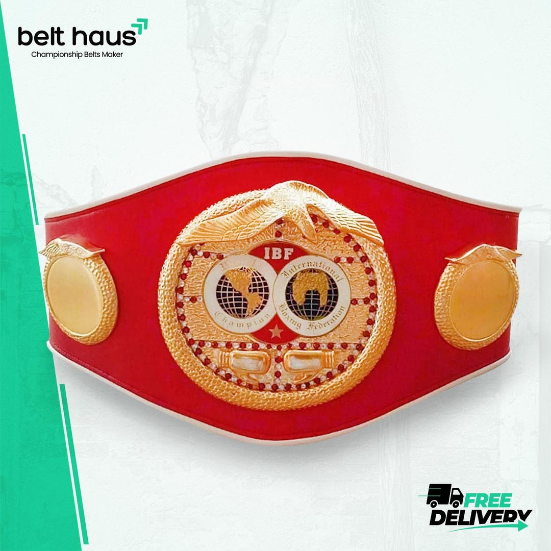 IBF Boxing Championship Belt Replica: Real Leather, Adult Size - Etsy