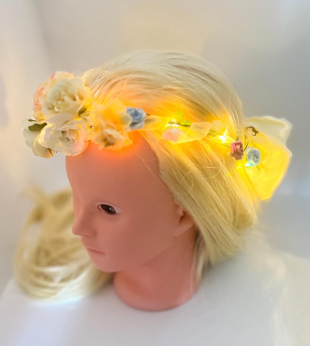 Light-up Floral Crown | Illuminated Fairy Flower Headpiece With Secure ...