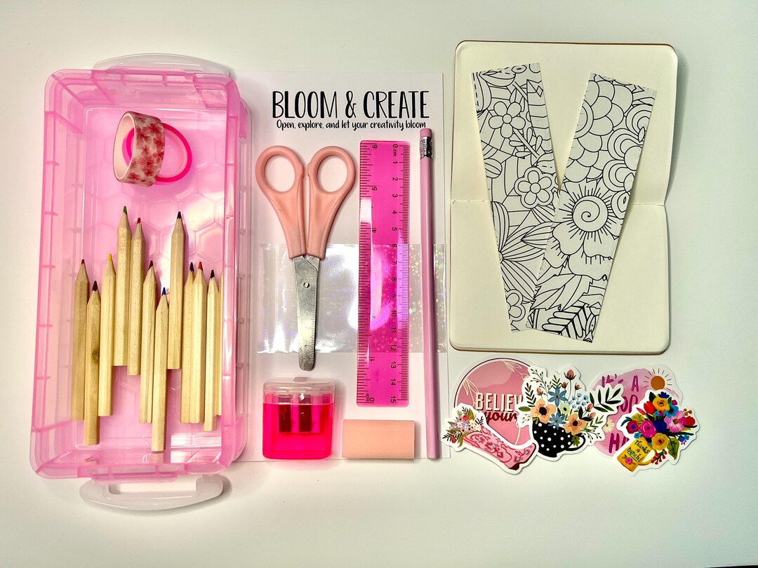 Mini Art Journaling Sketching Floral Gift Kit | Portable Creative ...