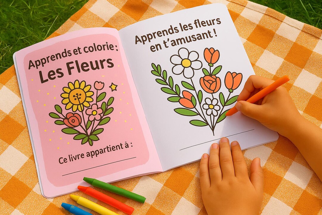 Apprenez Et Coloriez: Édition Fleurs | Livre De Coloriage éducatif Pour ...