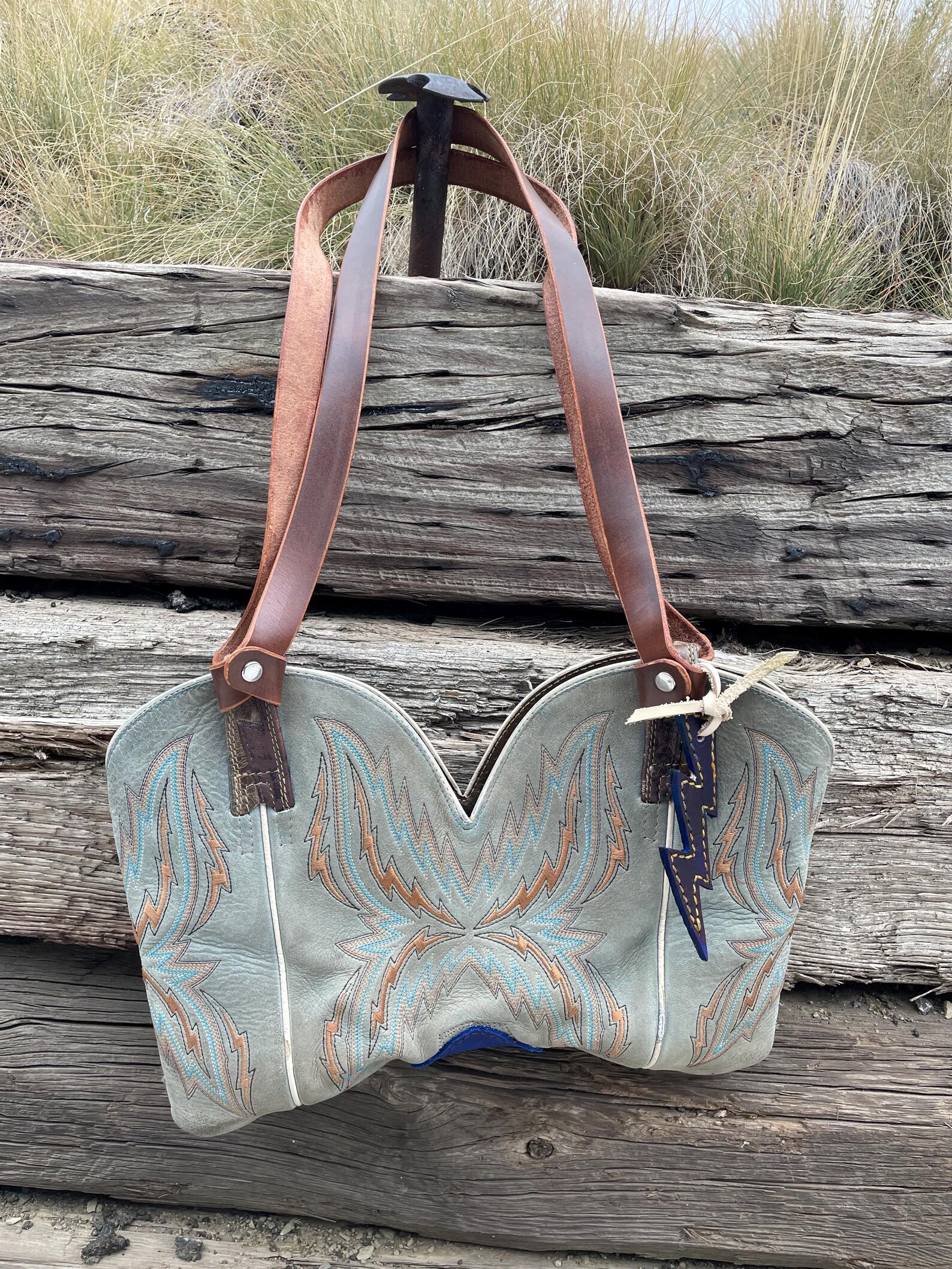 Handmade Up-cycled Cowboy Boot Bag - Etsy