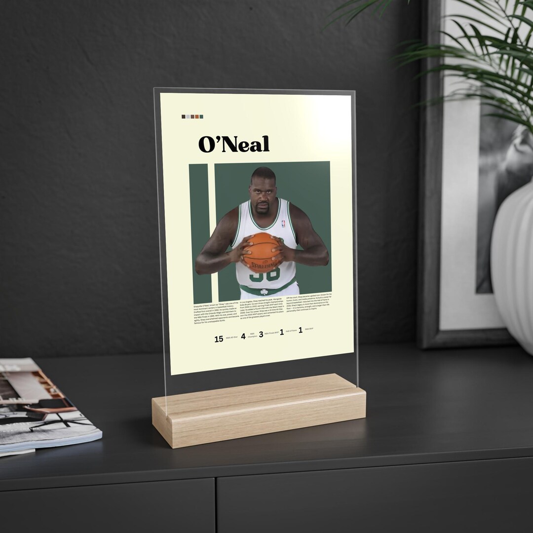 Shaquille O'neal Acrylic Sign, Basketball Art, Sports Decor - Etsy