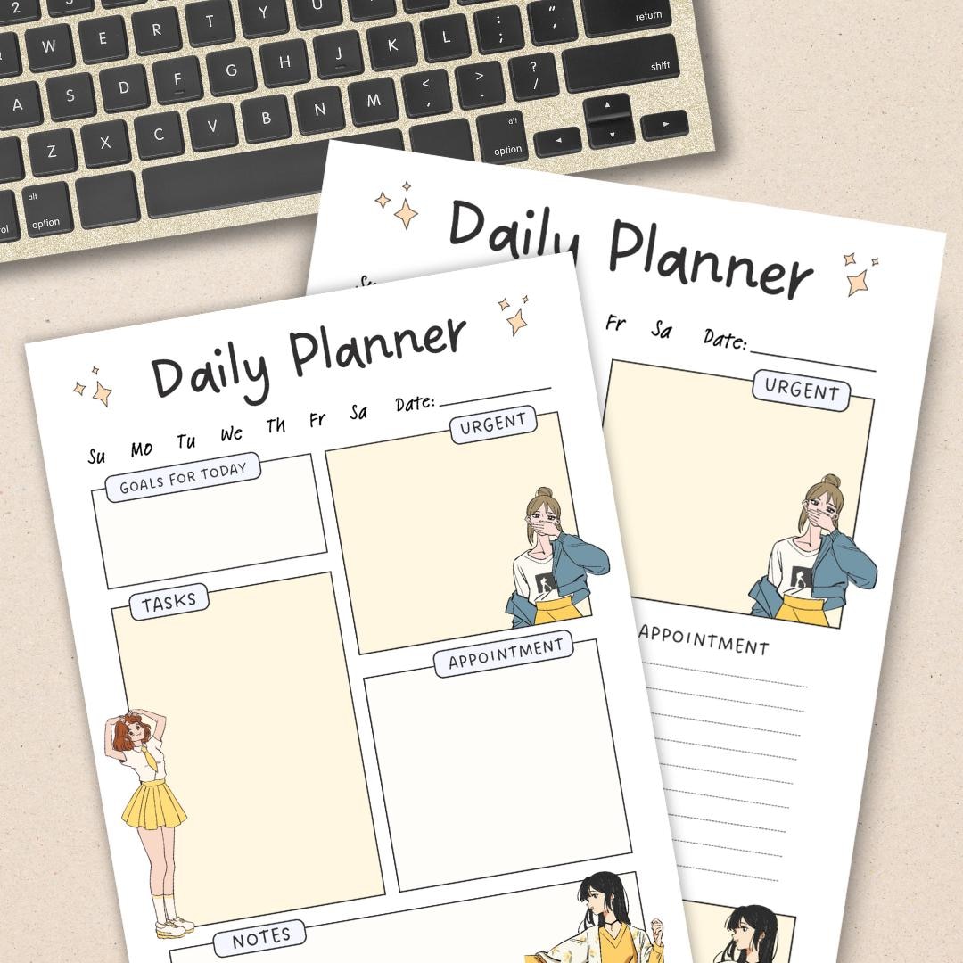 Kawaii Anime Daily Planner: Printable To-do List Template (PDF) - Etsy