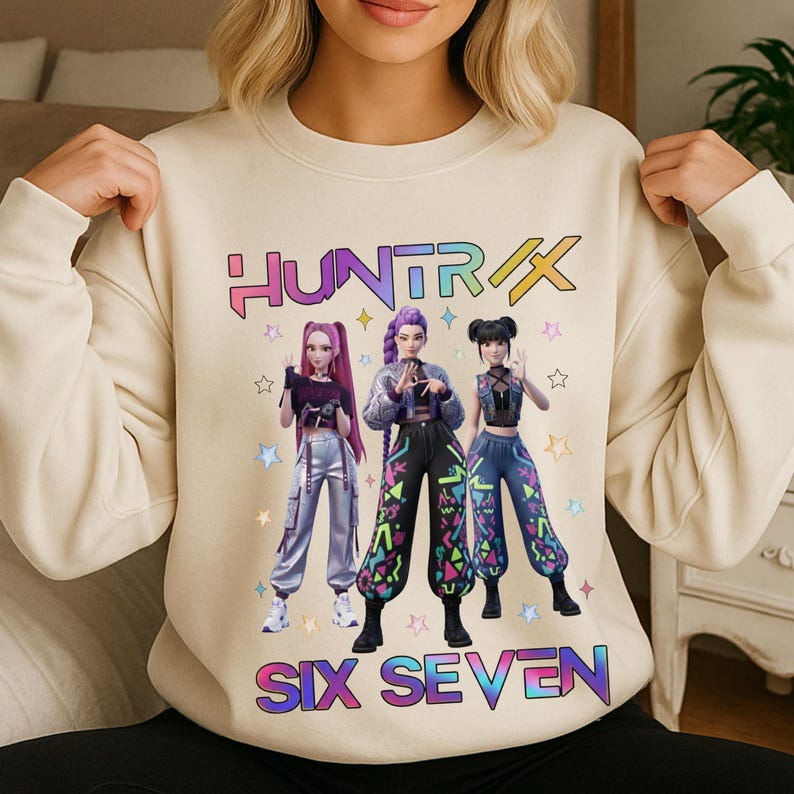 Six Seven Huntrix 67 Meme PNG | Saja Girls Fan Art | Kpop Demon Hunters ...