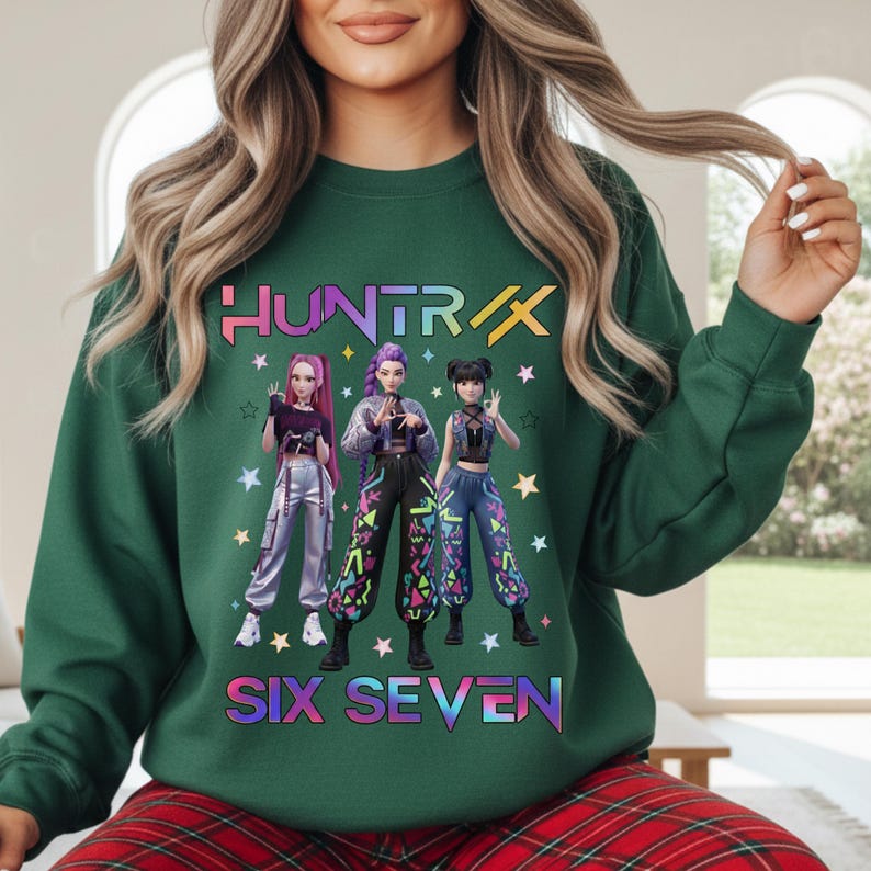 Six Seven Huntrix 67 Meme PNG | Saja Girls Fan Art | Kpop Demon Hunters ...