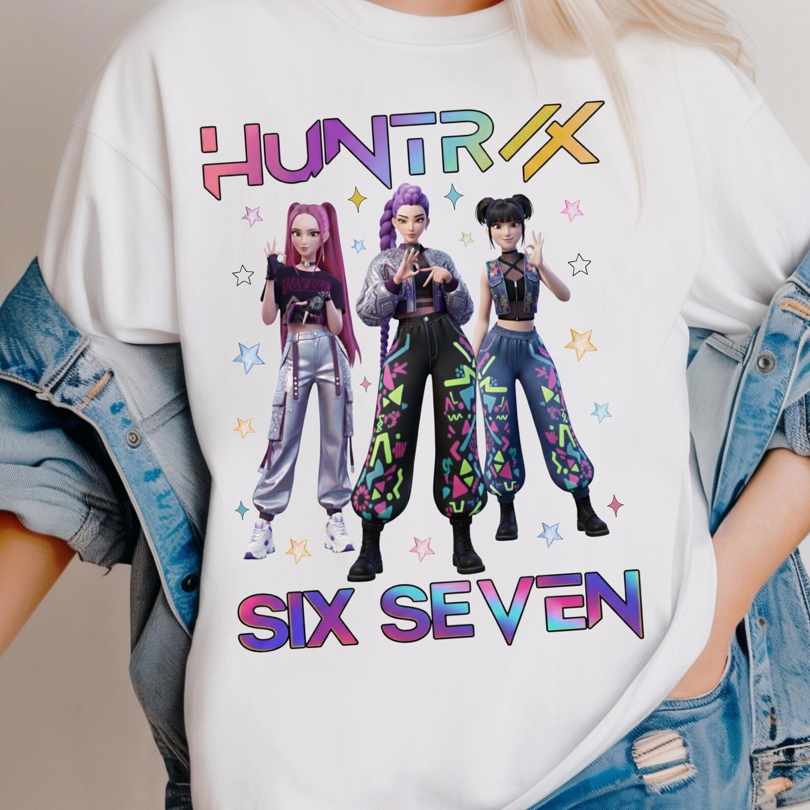 Six Seven Huntrix 67 Meme PNG | Saja Girls Fan Art | Kpop Demon Hunters ...