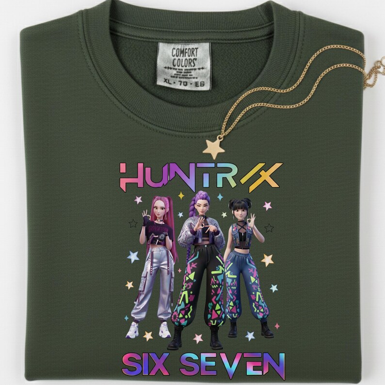 Six Seven Huntrix 67 Meme PNG | Saja Girls Fan Art | Kpop Demon Hunters ...