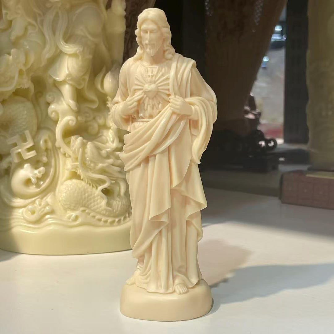 Hand Carved Tagua Nut Jesus Figurine, 6" Ivory Statue - Etsy