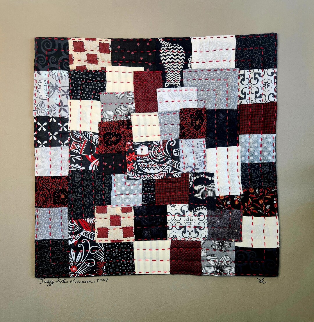 Mini Kawandi Style Quilt - Mounted - Etsy
