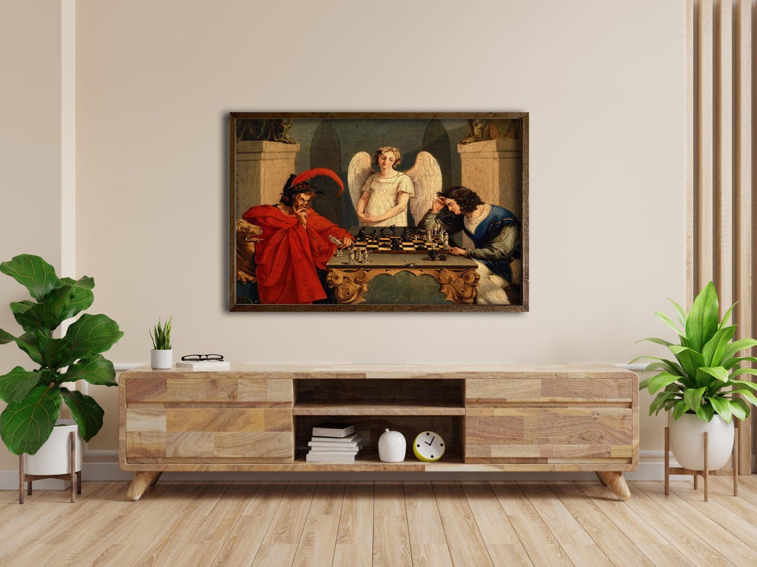 The Chess Players Canvas Print Poster, Faust and Mephistopheles ...