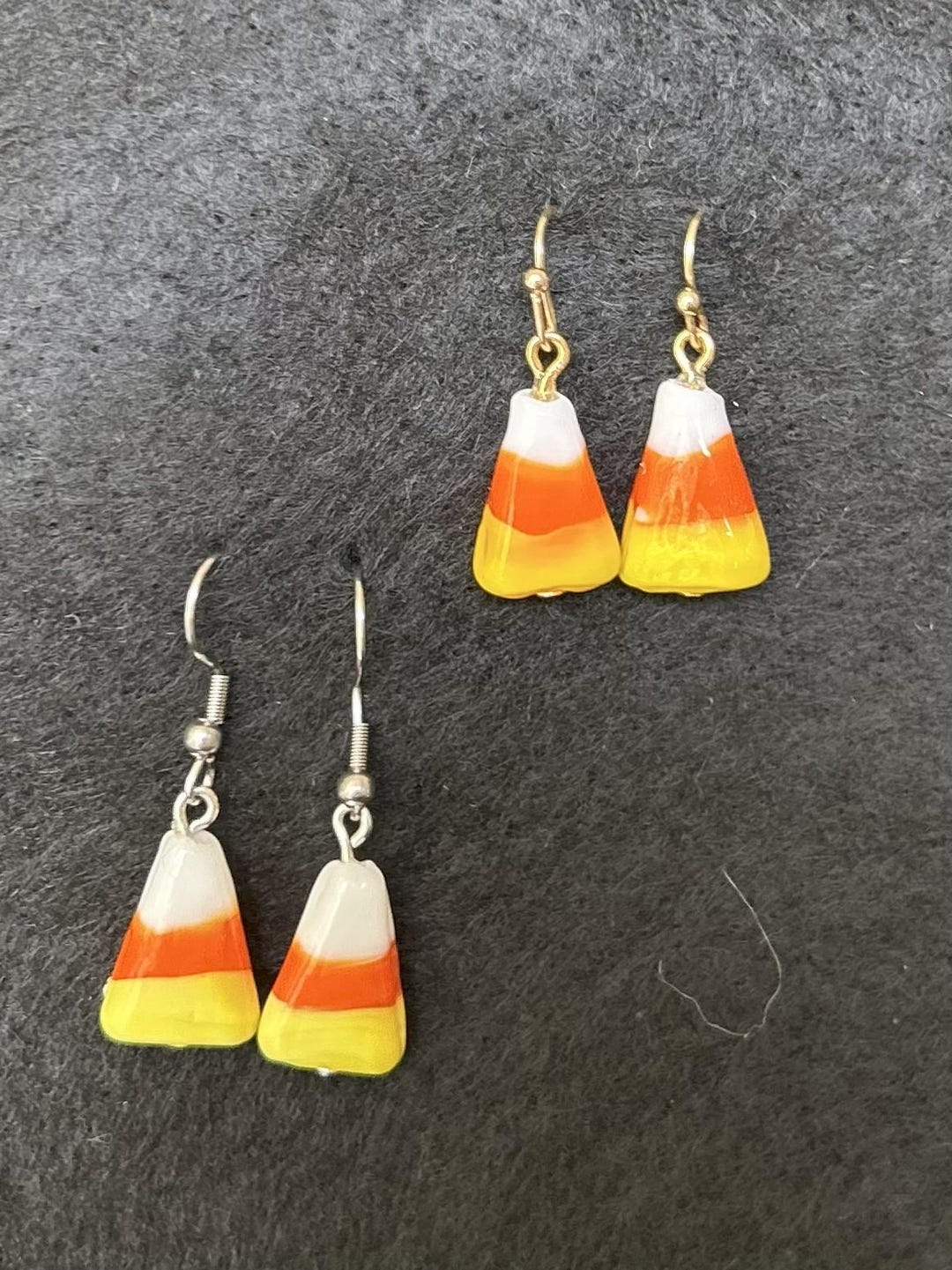 Resin Candy Corn Earrings- Cute Halloween Jewelry- Festive Spooky ...