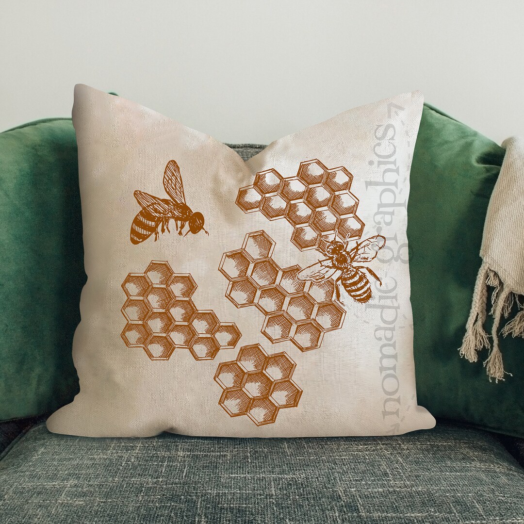 Honey Bee Single or Double Sided Your Design or Photo Linen - Etsy