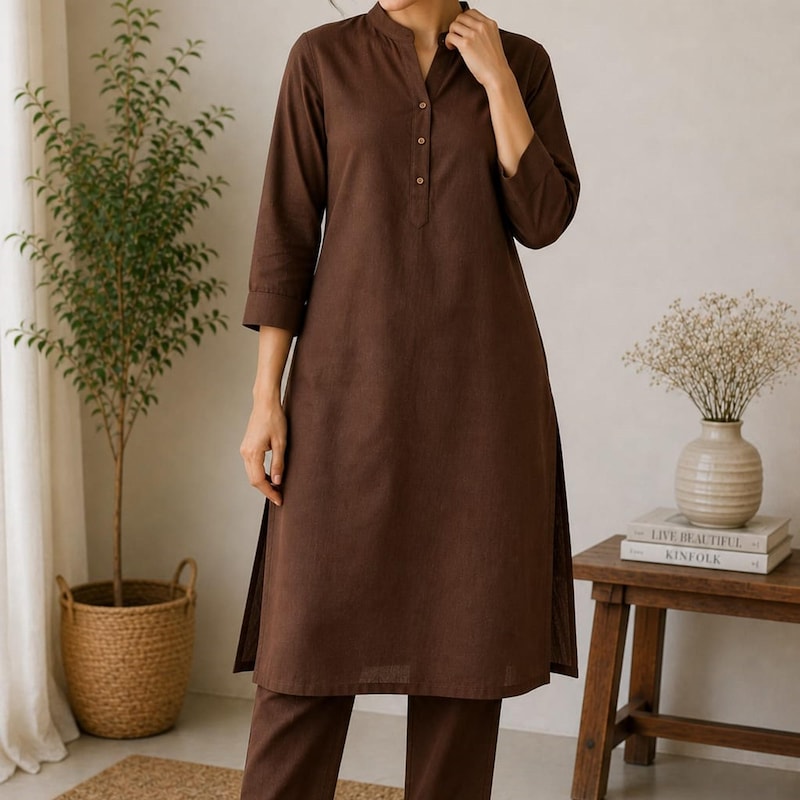 Khadi Kurta Set Women - Etsy