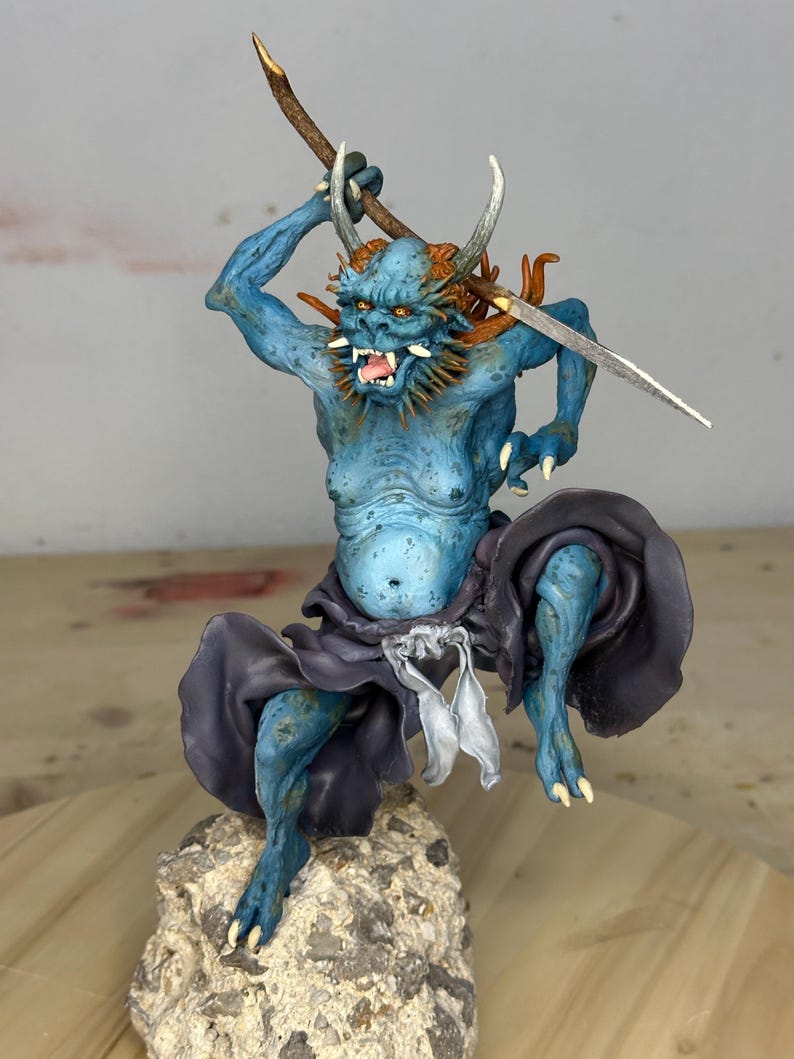 Oni Figures | Handcrafted & Painted | Unique Folklore Decoration - Etsy