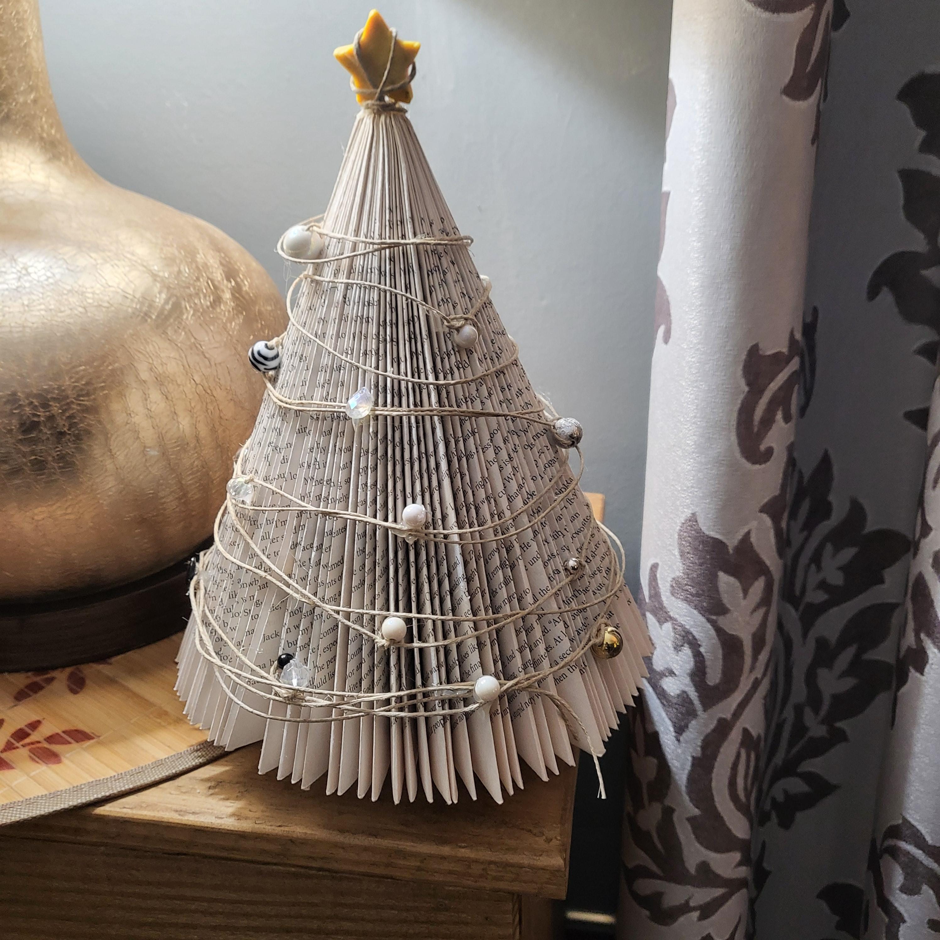 Folded Book Page Tree - Holiday Office Decor - Etsy