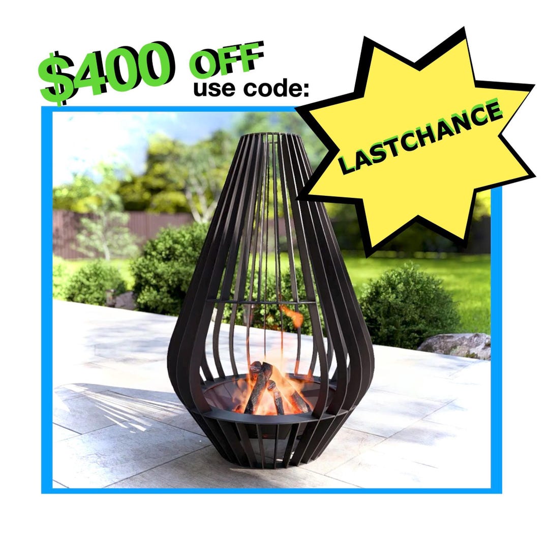 Modern Steel "inferno Pod" Fire Pit: Wood-burning or Gas - Made in USA ...