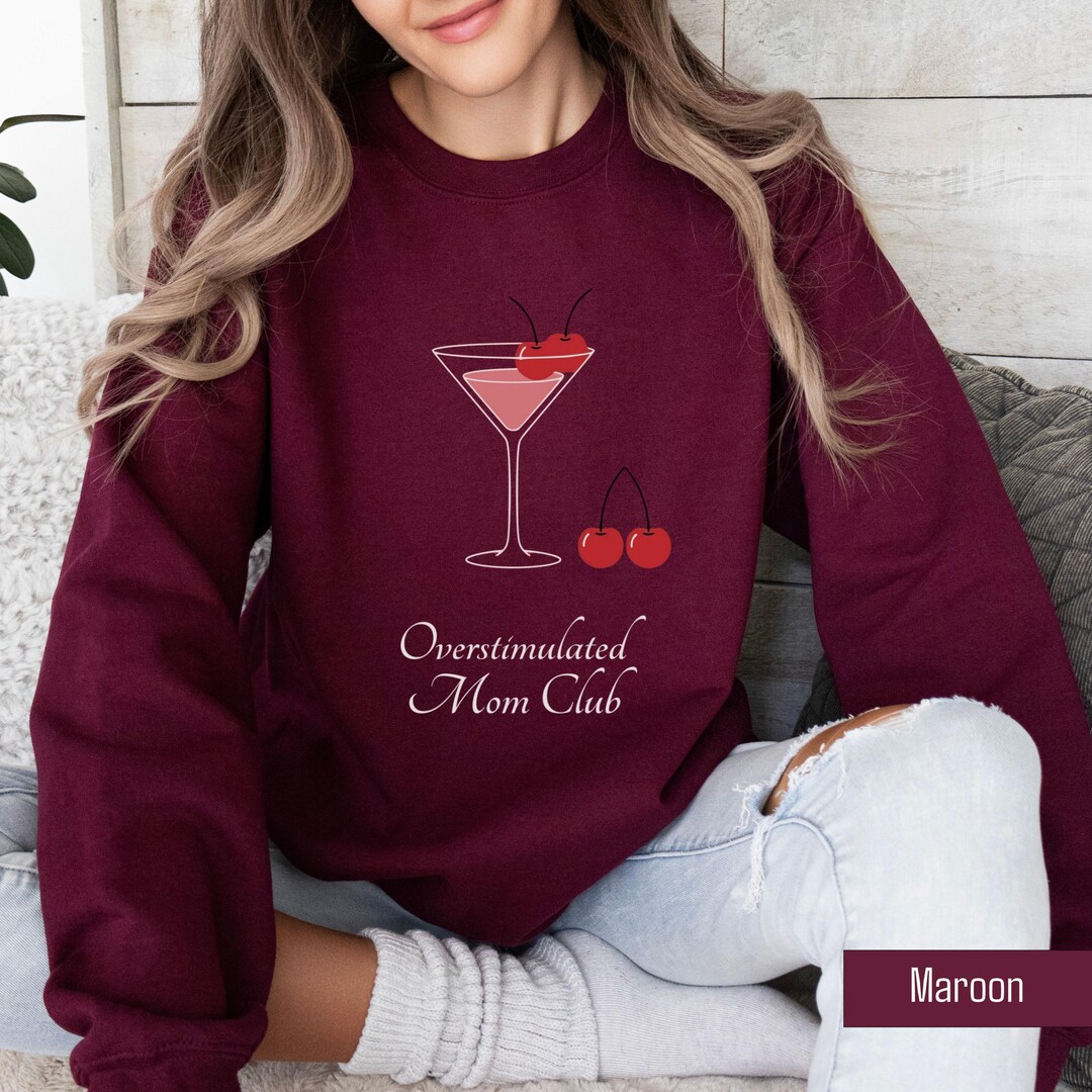 Martini Mom Sweatshirt, Funny Mama Sweater, Minimalist Mom Sweater ...