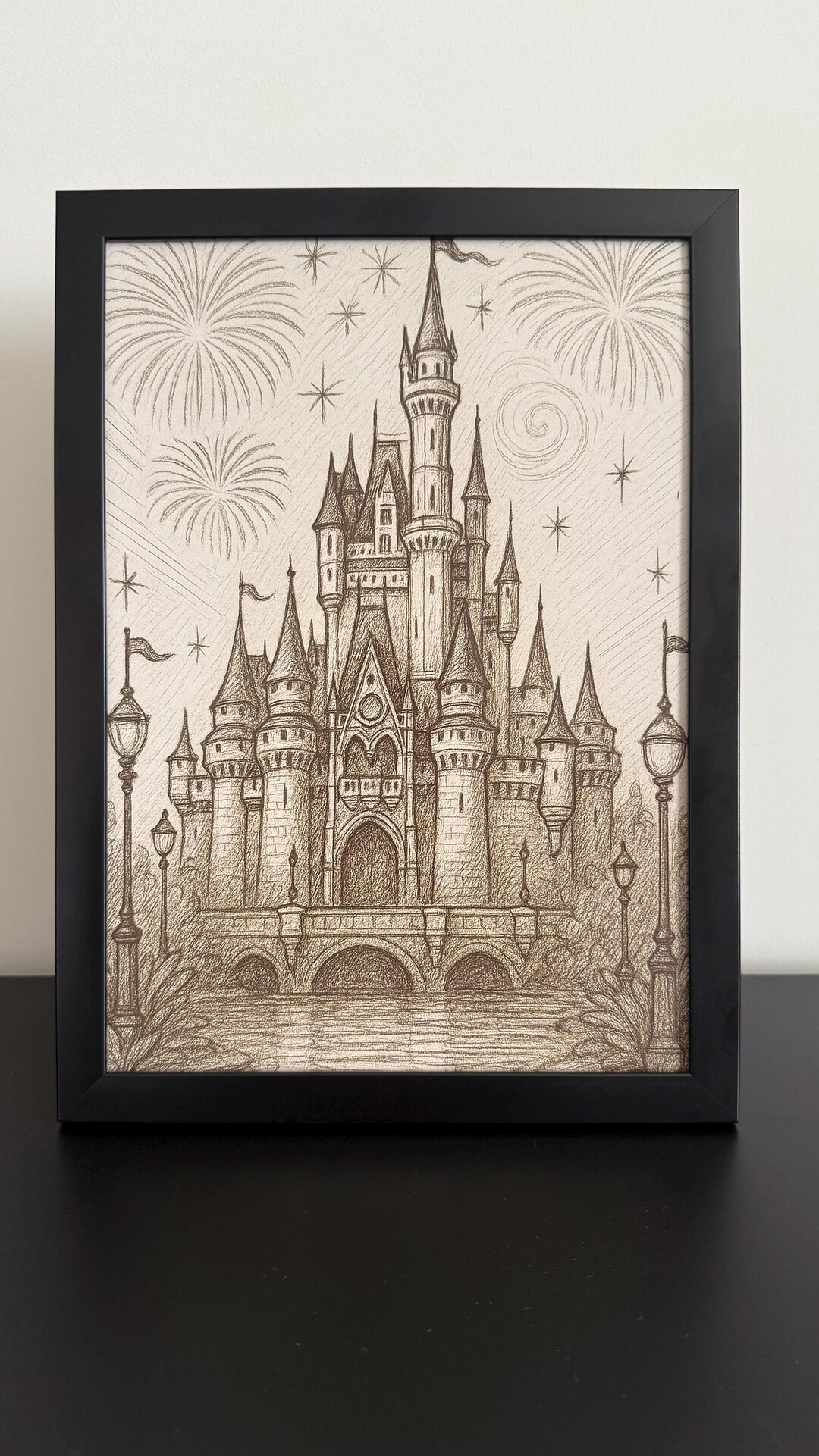 Disney Castle Wall Art | Princess Castle | Sketch | Print Only - Etsy