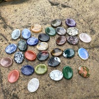 I Handmade Ceramic Pottery Thumb Worry Stones Glazed Clay Fidget Toy - Etsy