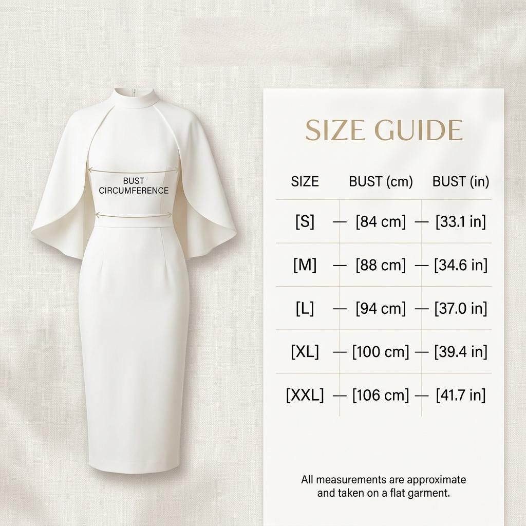 White Cape Dress, Elegant Midi Dress, Formal White Dress, Wedding Guest ...