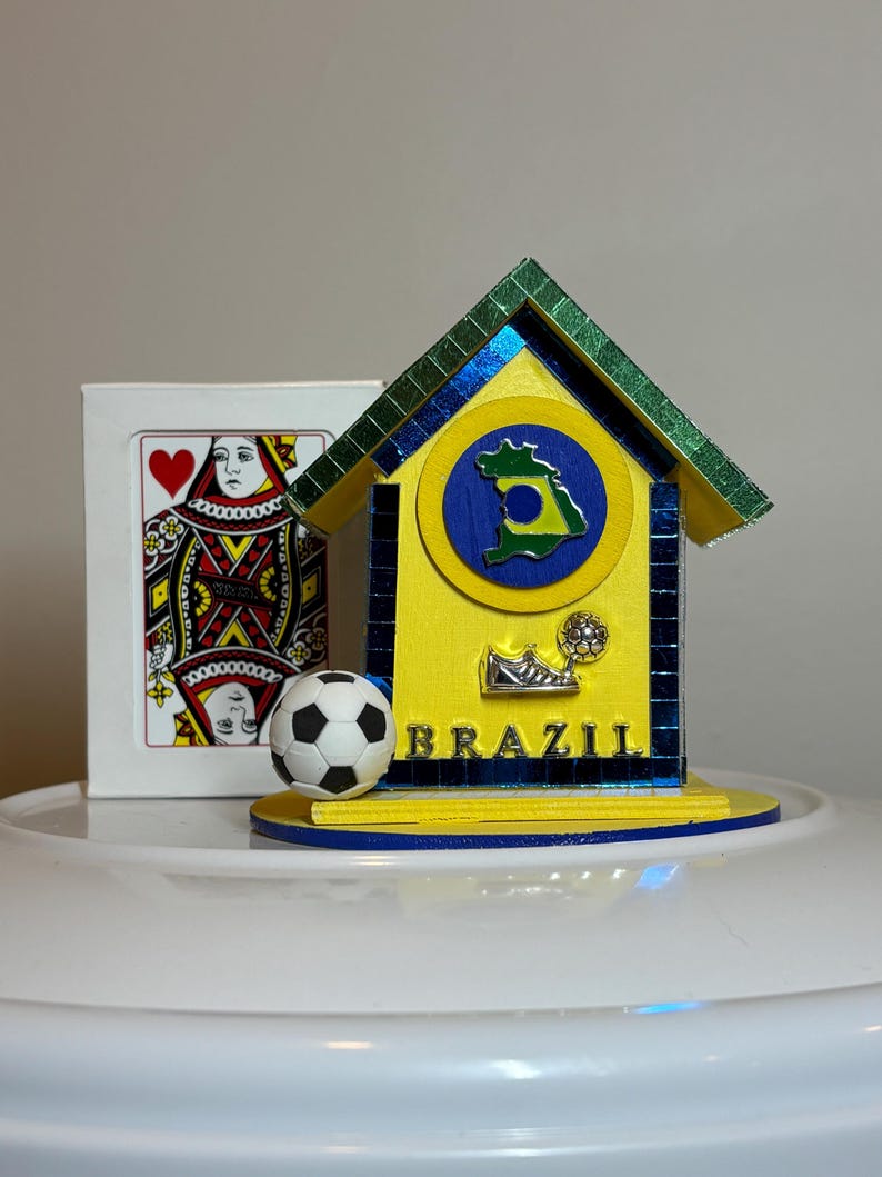 Brazil World Cup 2026 Mini House | Handmade Soccer Fan Decor - Etsy