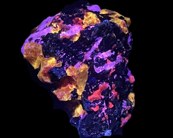 32 Gram Extremely Rare Fluorescent Natural Red Zircon Crystal Specimen ...