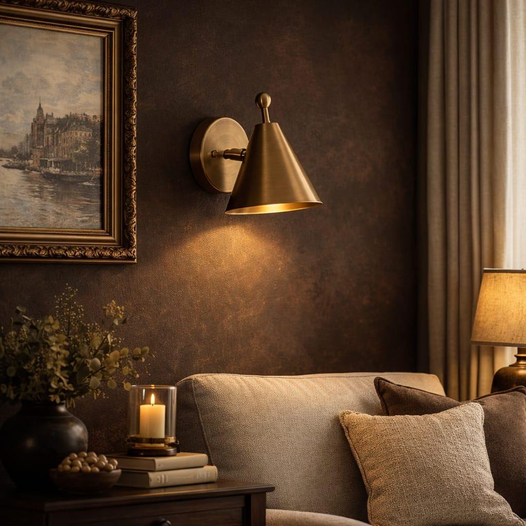 Italian Brass Pivot Wall Sconce | Minimalist Mid-century Modern Wall ...