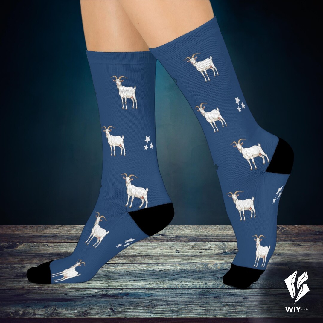 Goat Crew Socks: Cushioned Farm Animal Lover Gift - Etsy