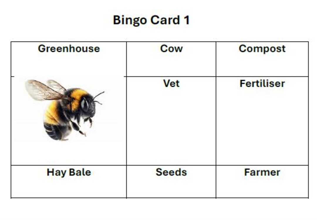 Printable Gardening Bingo Game for Kids and Adults - Farm & Garden ...
