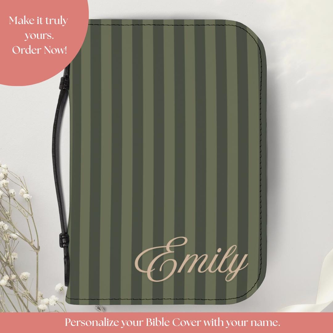Custom Bible Case, Personalized PU Leather Bible Cover, Named Large ...