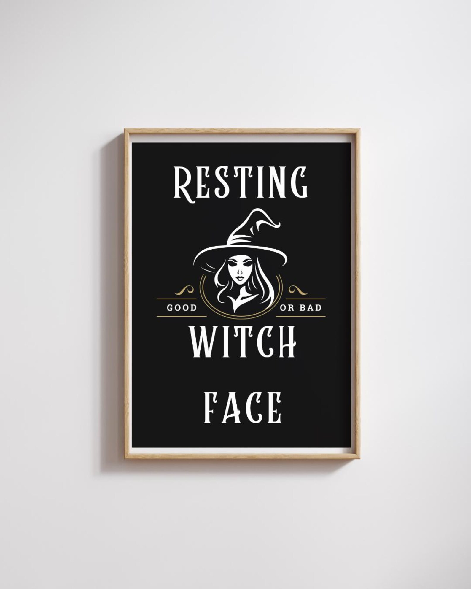 Resting Witch Face Printable Art: Funny Halloween Decor (digital ...