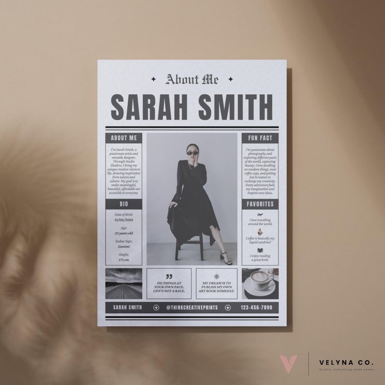 Editable All About Me Newspaper Template: Self Introduction Activity ...