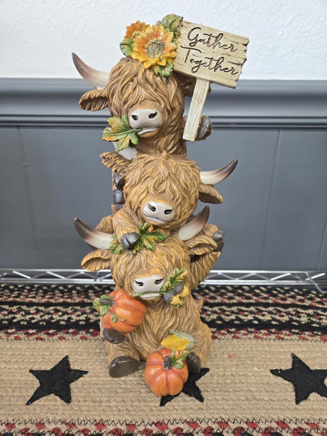 Hanna's Handiworks Highland Cow Fall Stacker Farmhouse Decor NEW for 2025 - Etsy