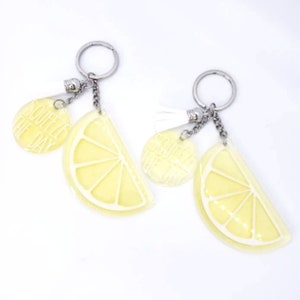 Squeeze the Day Lemon Themed Acrylic Keychain - Etsy