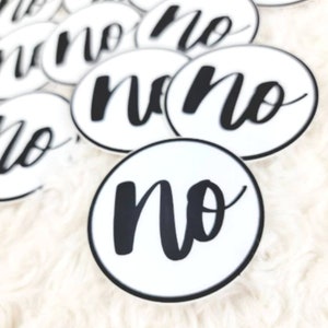 No Circle Die Cut Weather Proof Sticker - Etsy