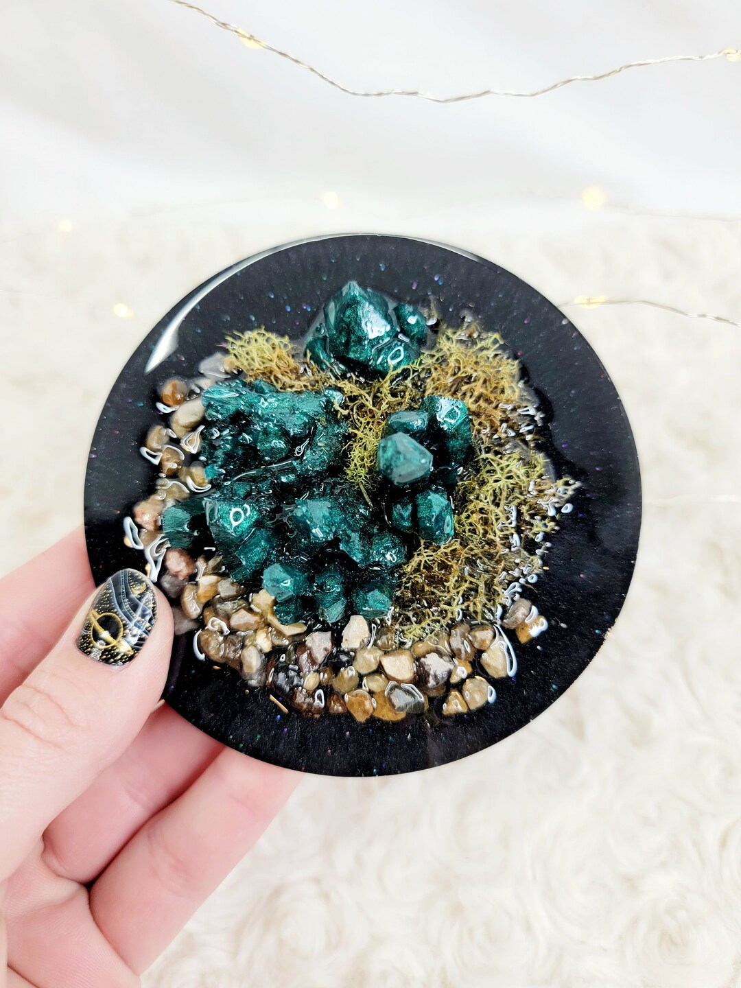 Raw Crystal Acrylic Circle Jewelry Tray + Home Decor Statement Piece - Etsy